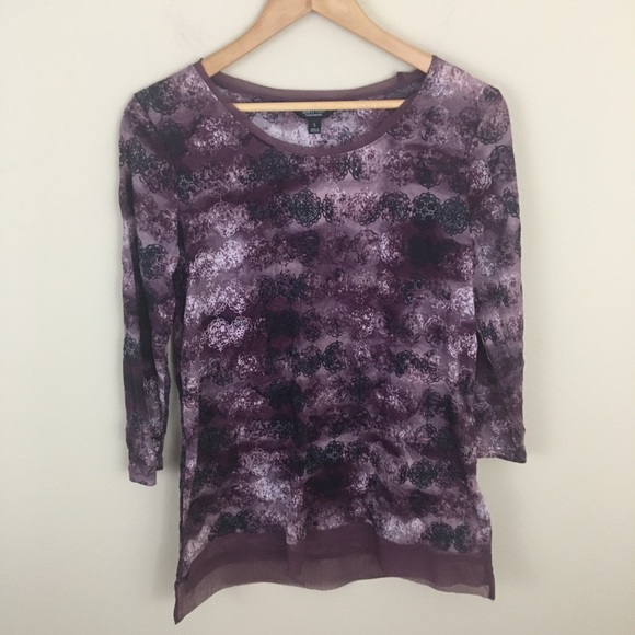 Simply Vera Vera Wang | Tops | Simply Vera Wang Top Womens Small Purple ...
